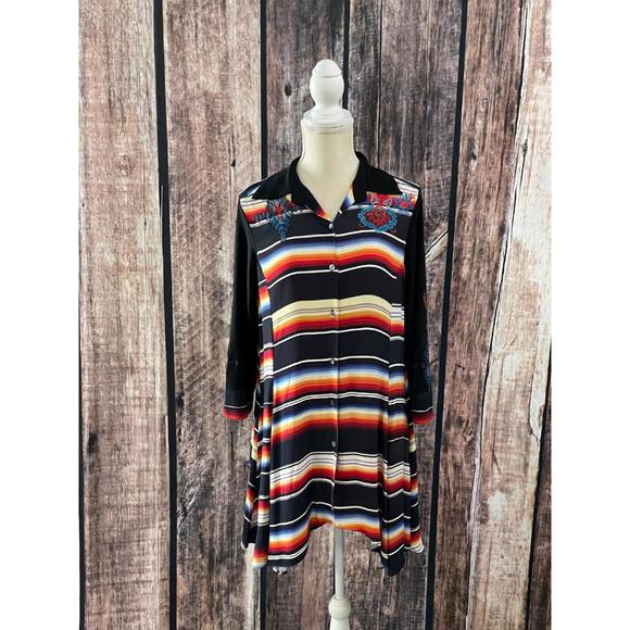 VINTAGE COLLECTION | Tops | New Vintage Collection Serape Top In Black ...